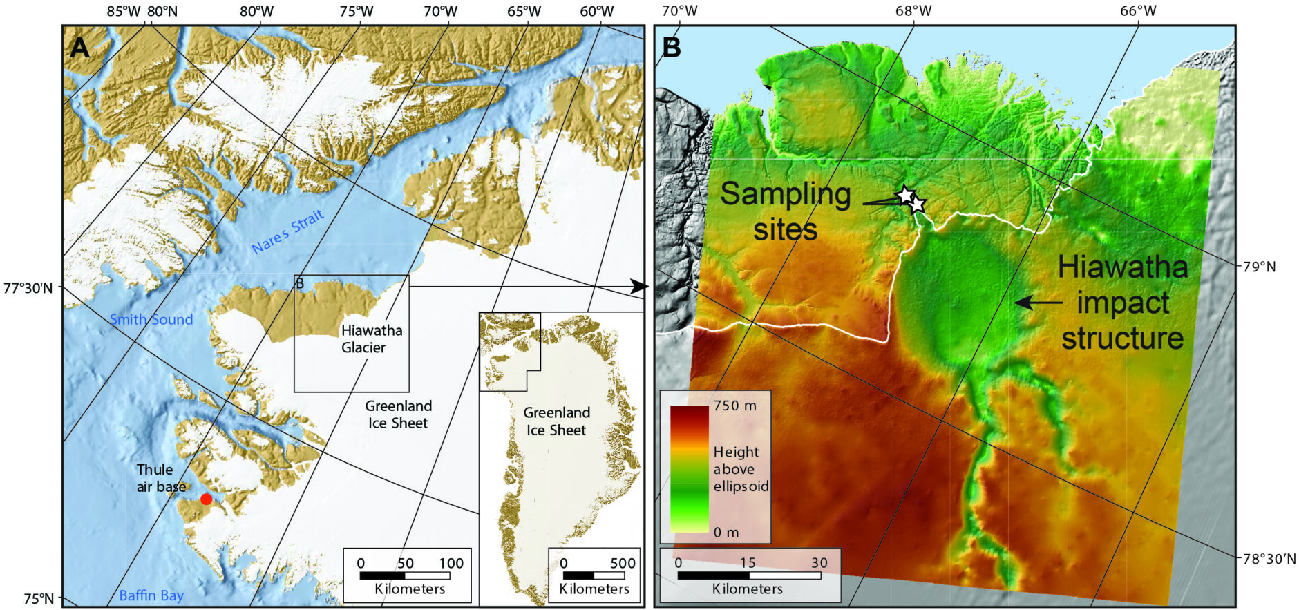 Meteorite impact crater on Greenland far older than thought ...