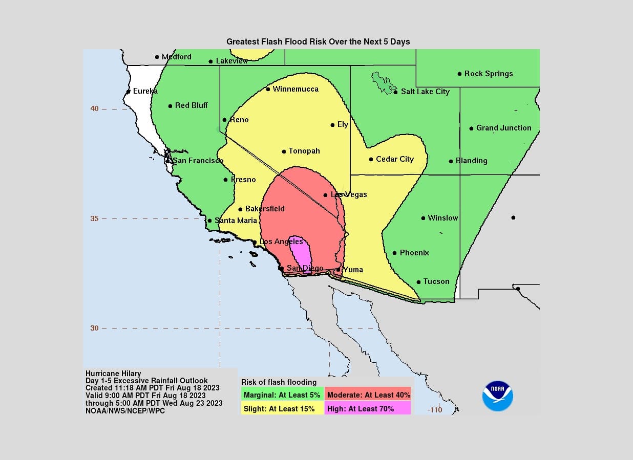 Hurricane Hilary headed to Southwest with ‘life-threatening’ rainfall ...